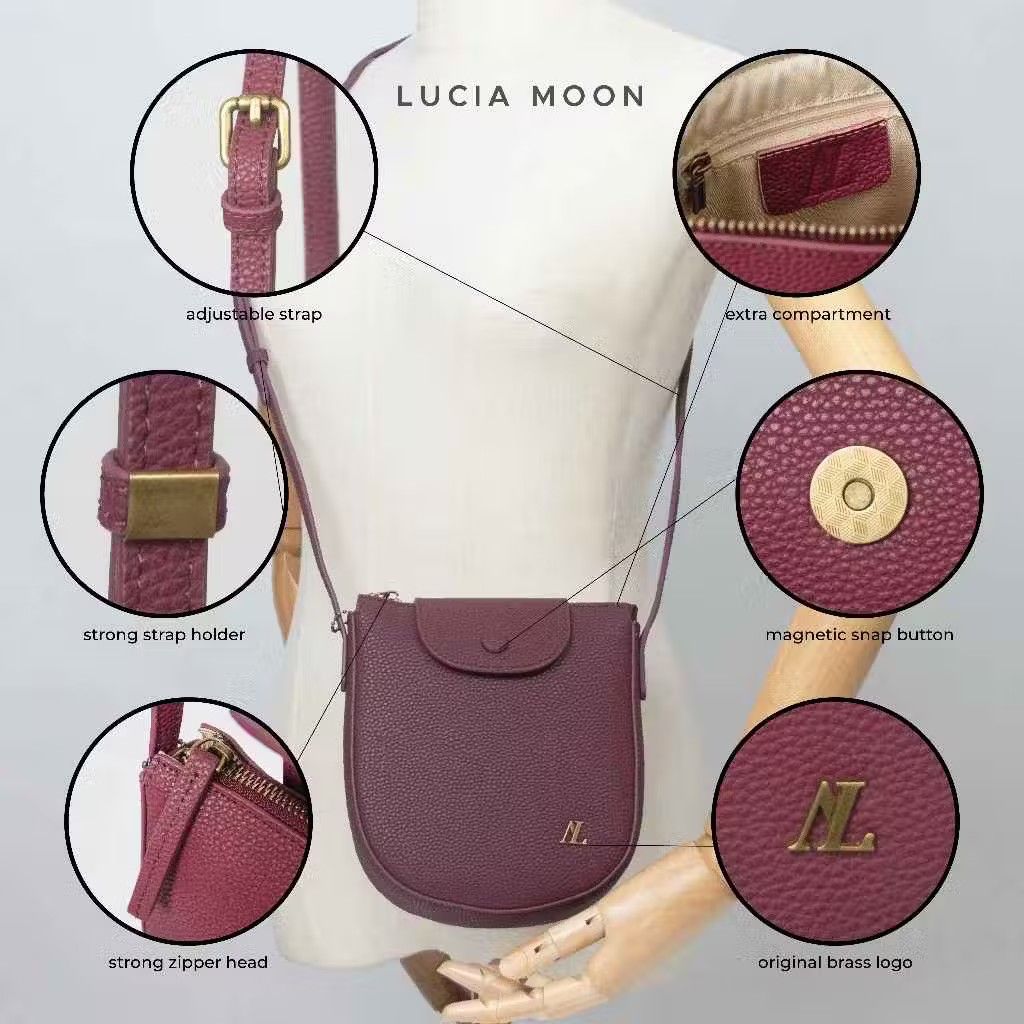 Lucia Moon by Anthon's Leather - Colour Wine, Women's Fashion, Bags ...