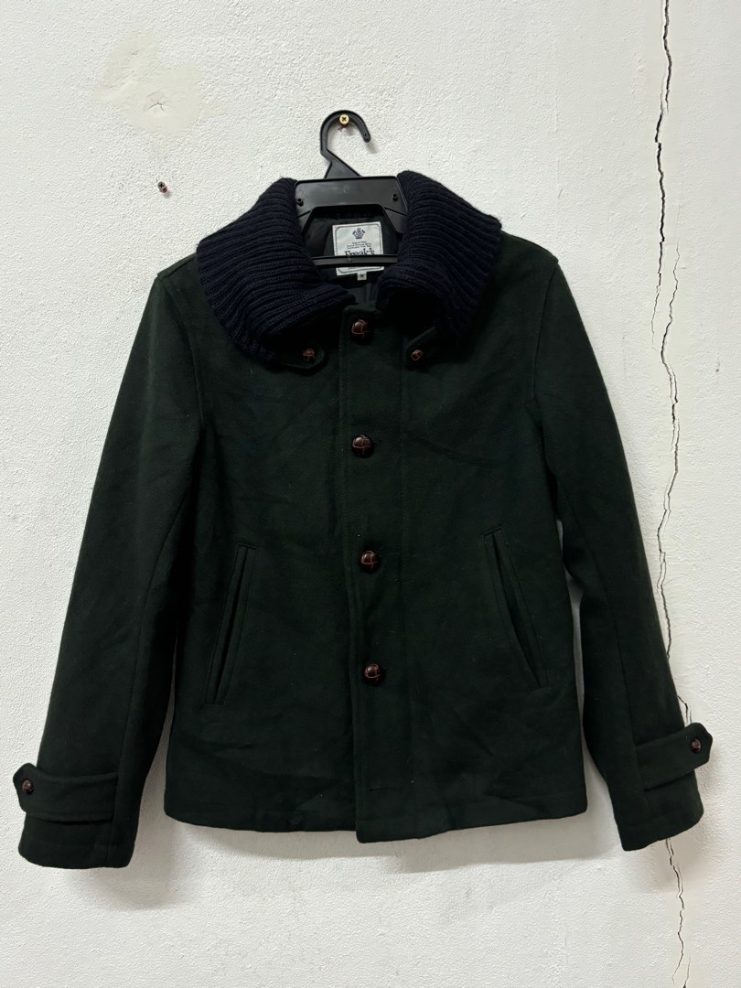 Mens' Autumn Spring Emerald Green Coat/Jacket, Men's Fashion, Coats ...