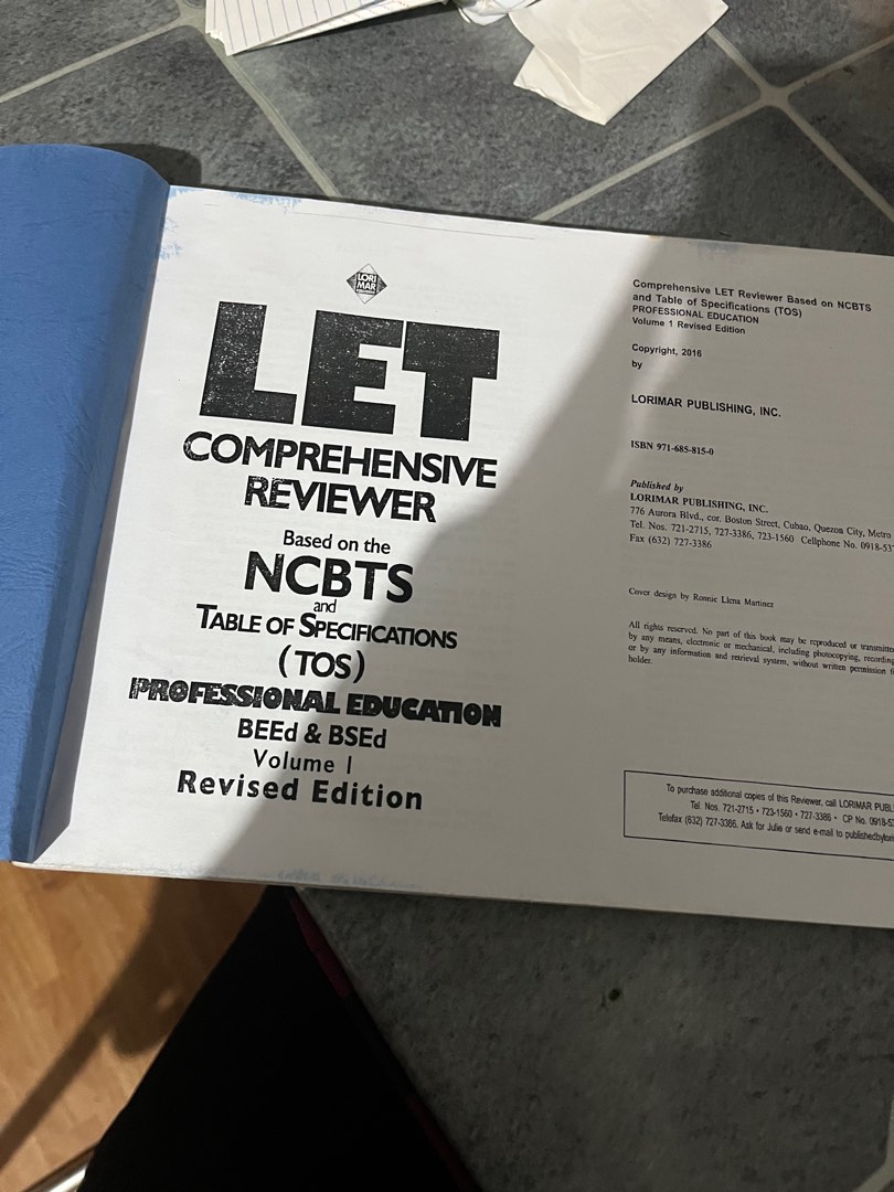 NCBTS LET PROF ED Reviewer vol 1&2, Hobbies & Toys, Books & Magazines, Assessment Books on Carousell