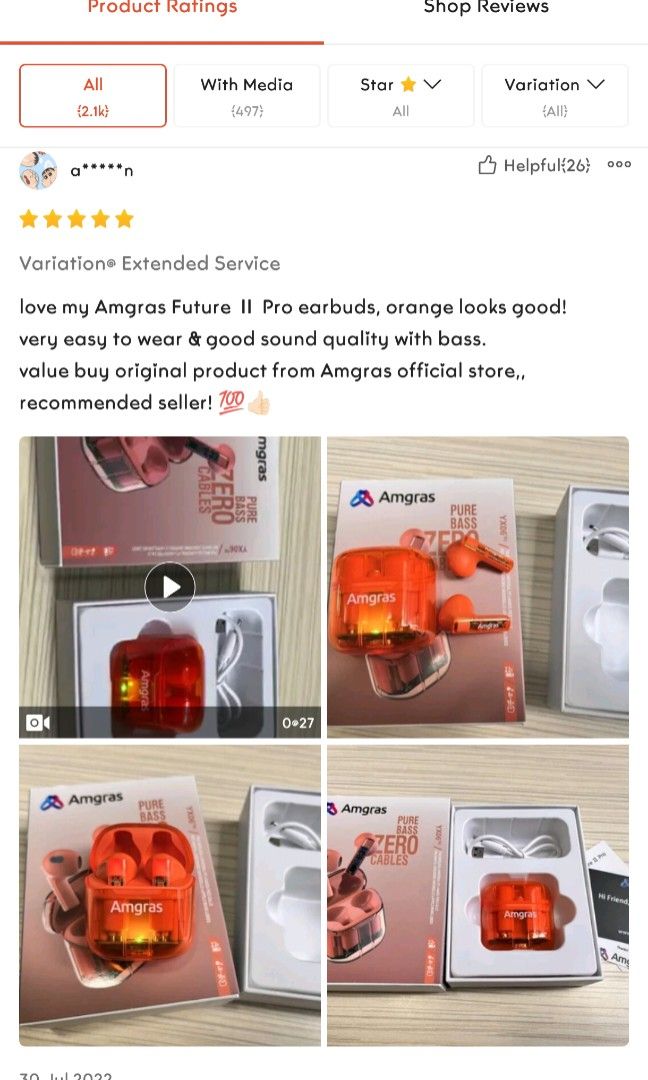 NEW AMGRAS FUTURE II PRO, Audio, Earphones on Carousell