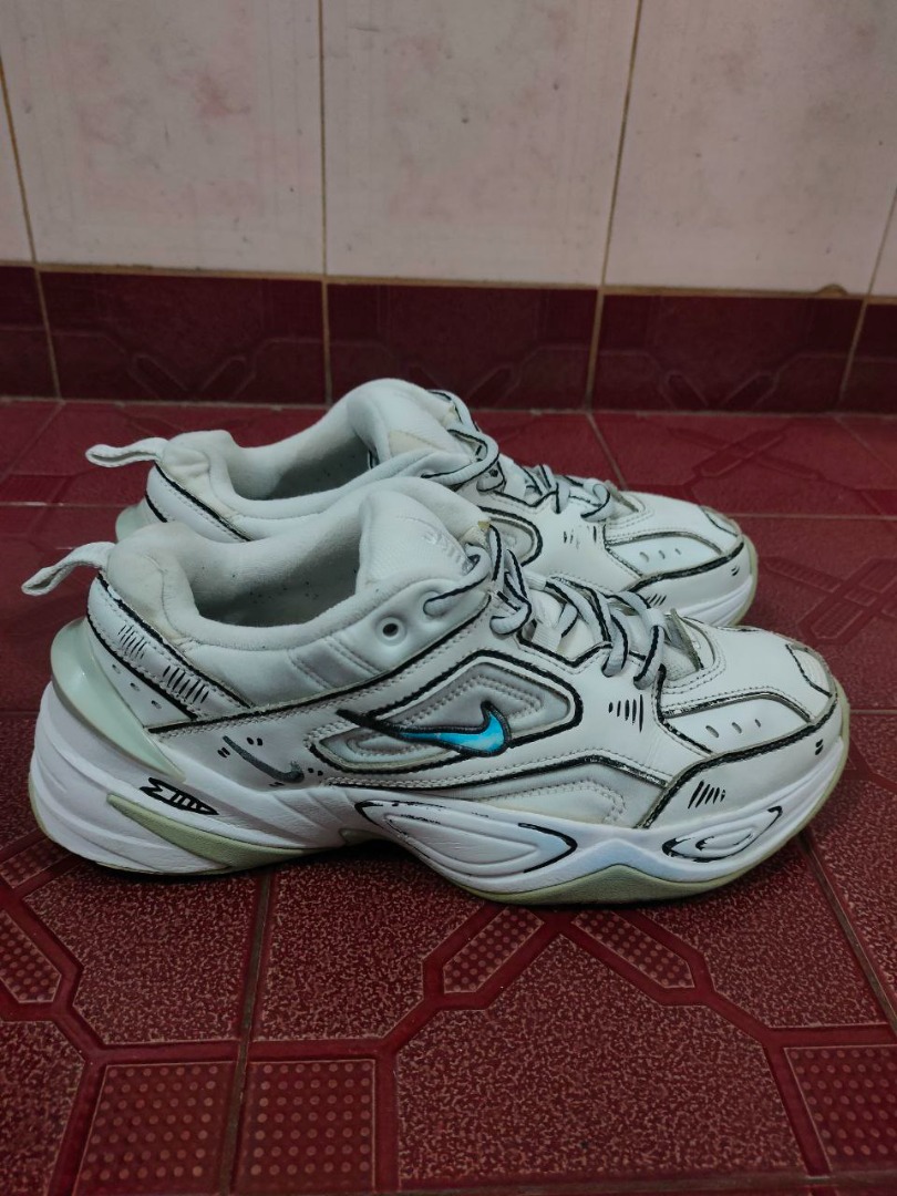 Nike M2k Tekno Line Art Drawing, Fesyen Pria, Sepatu , Sneakers di ...