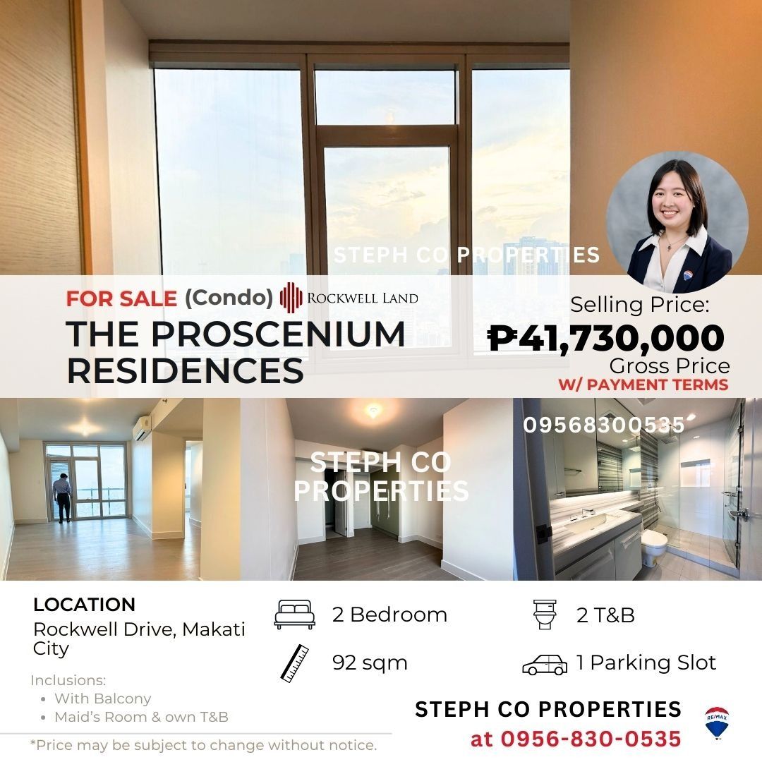 Premium Rockwell Makati - The Proscenium Residences, 2-Bedroom Condo ...