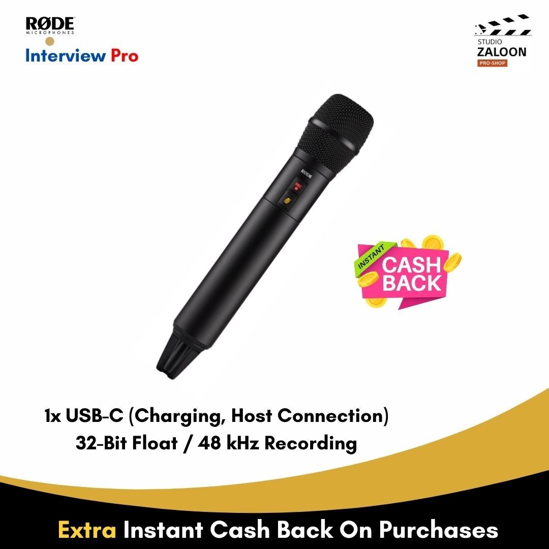 RODE Interview PRO Wireless Handheld Condenser Microphone (INTERVIEWPRO ...