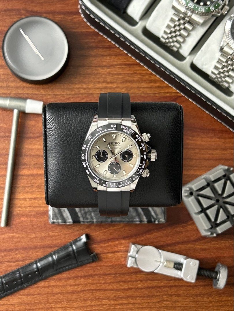 Seiko Daytona Cosmograph Azure Mod Watch, Luxury, Watches on Carousell