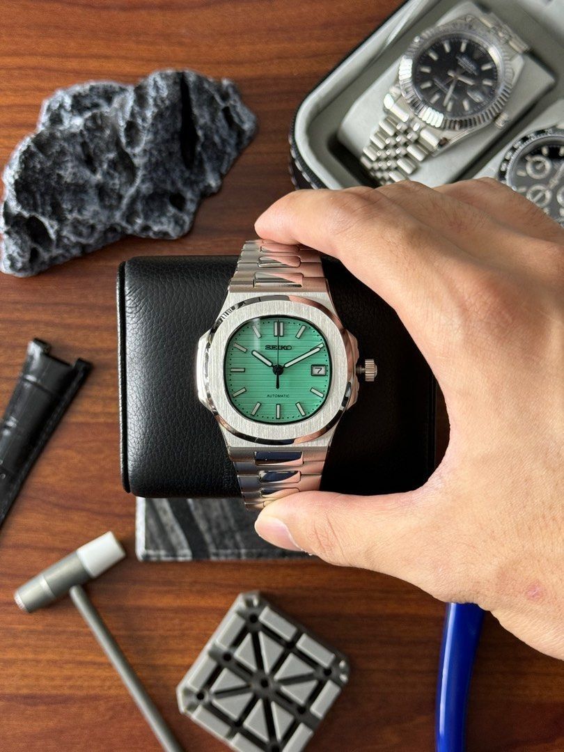 Seiko Mod PP Nautilus Tiffany Blue Dial Patek Philippe (BULK), Luxury ...