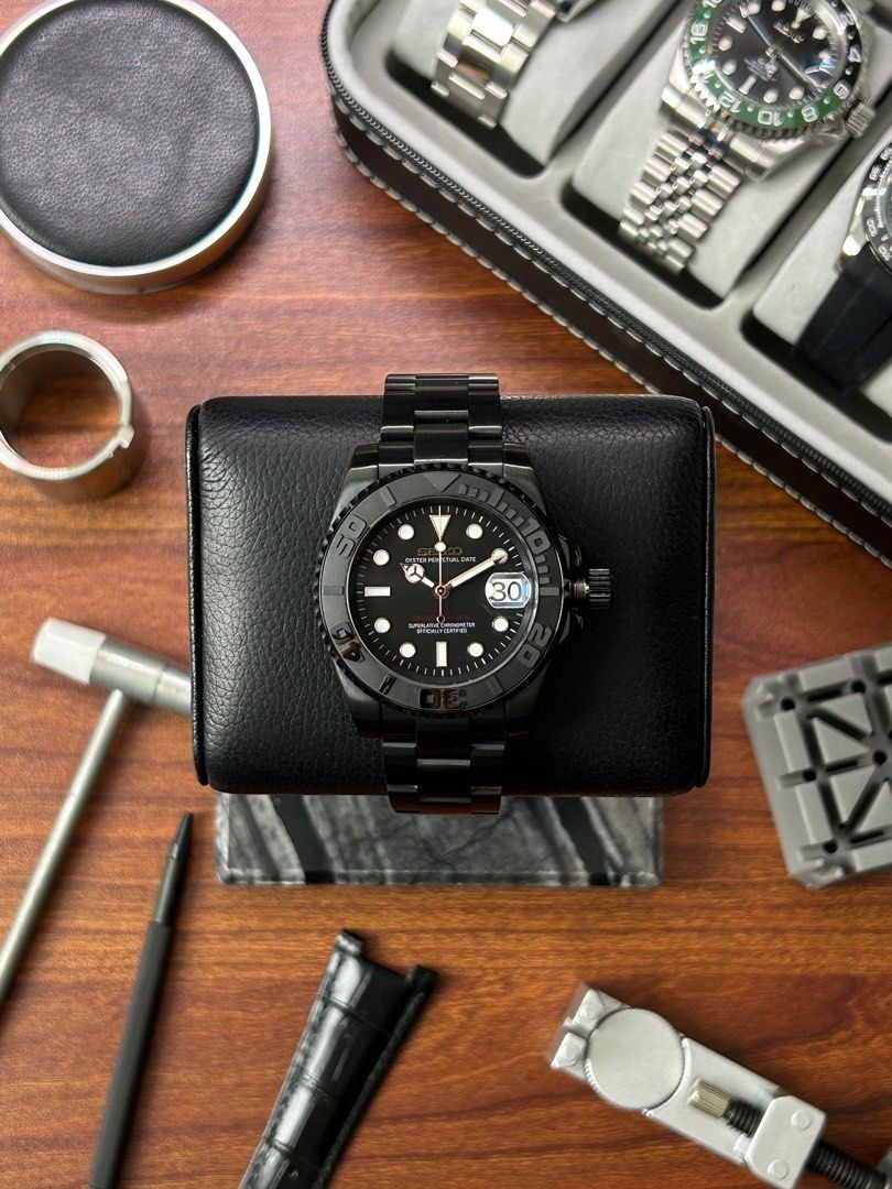 Seiko Stealth Yachtmaster in Black and Red Dial (BULK), Luxury, Watches ...