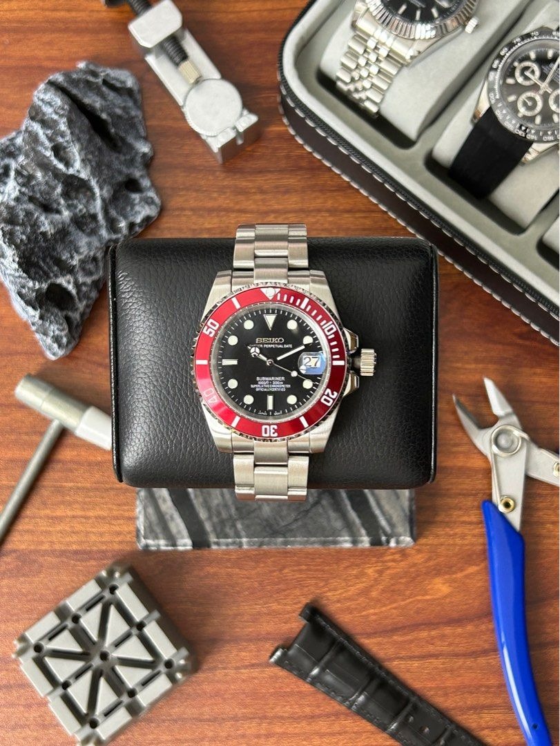 Seiko Tudor Black Bay Mod (BULK), Luxury, Watches on Carousell