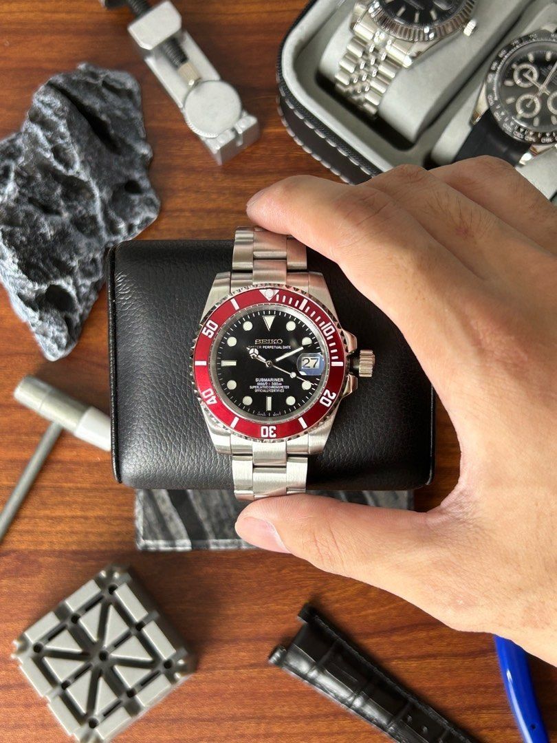 Seiko Tudor Black Bay Mod (BULK), Luxury, Watches on Carousell
