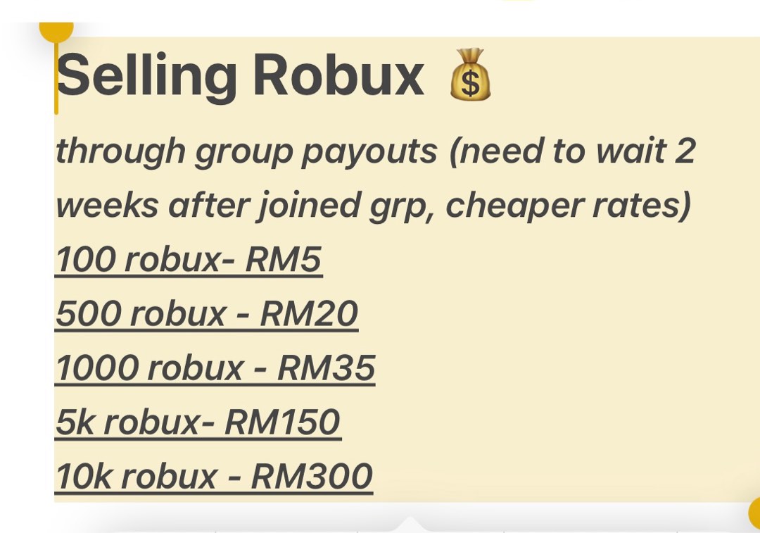 Selling Cheapest robux!! ( group payouts), Video Gaming, Gaming ...