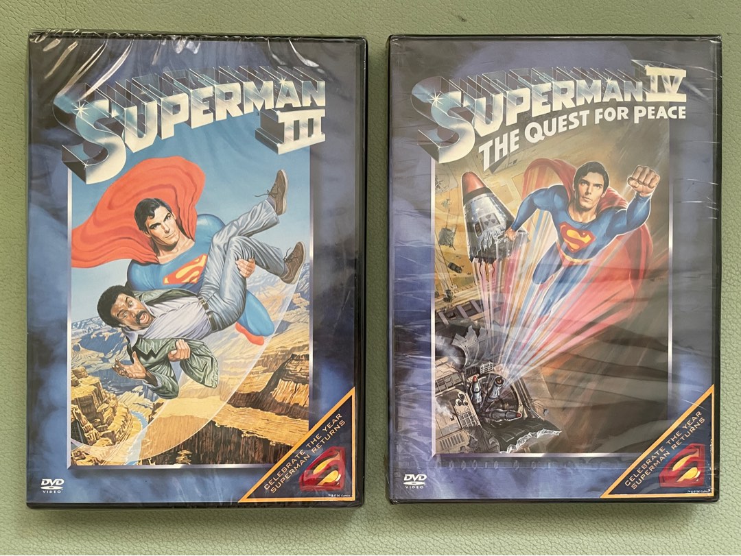 SUPERMAN 3, SUPERMAN 4, Christopher Reeve, Original DVDs, ₱300 EACH ...