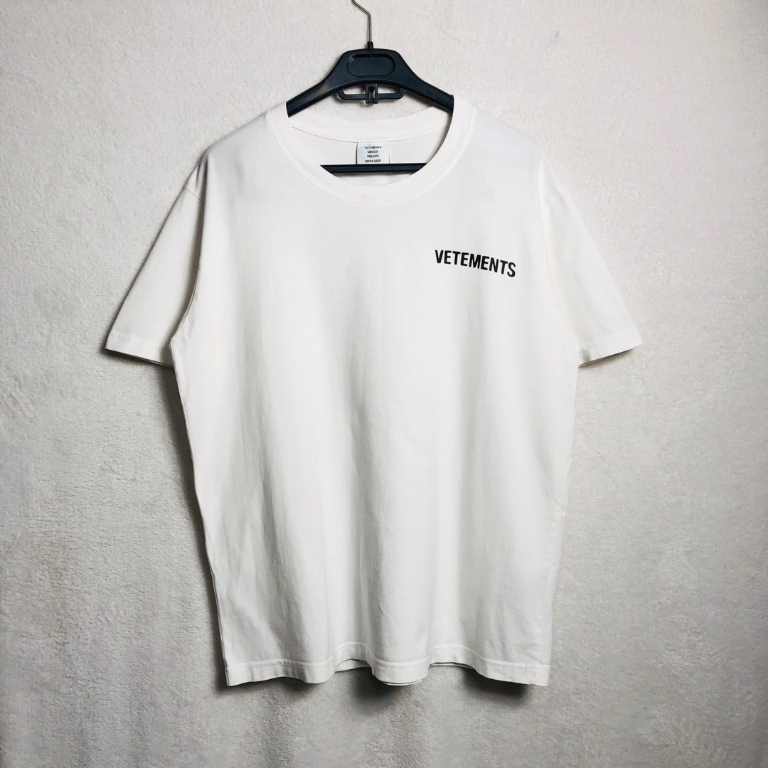 VETEMENTS WHITE SHIRT, Men's Fashion, Tops & Sets, Tshirts & Polo ...