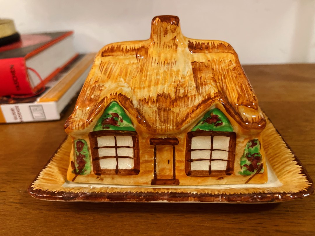 Vintage Porcelain Cottage Home For Cheese Or Butter Made In England ...
