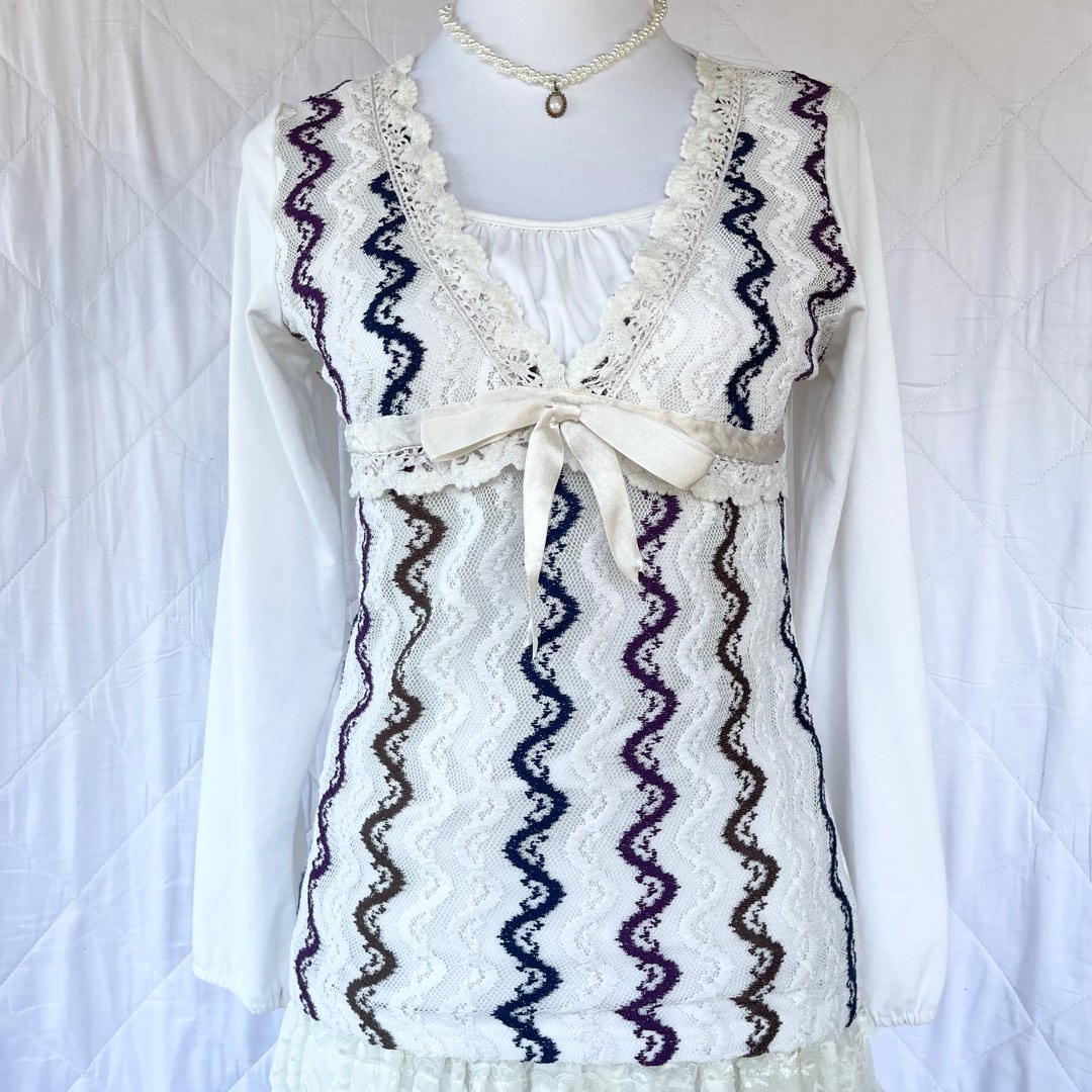 White milkmaid top | Dollcore Axes Femme Liz Lisa Cottagecore Fairycore ...