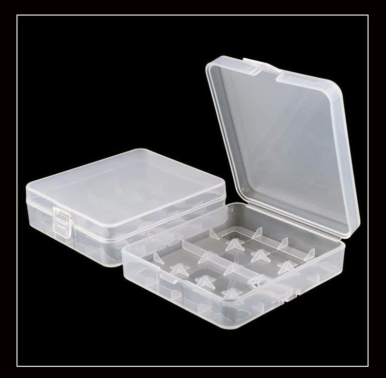 18650 Battery Protective Case Keeper Batteries storage Box Transparent ...