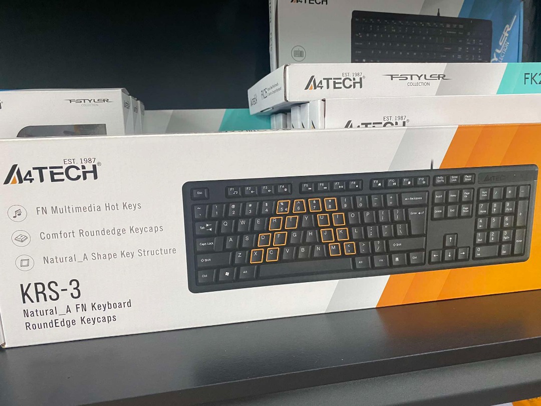 A4Tech KRS-3 Wired Keyboard USB Black, Computers & Tech, Parts ...