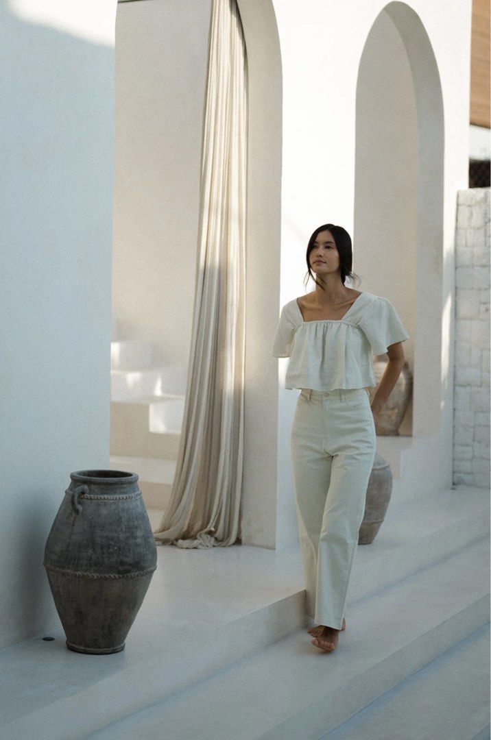 AGW x Son and Daughter Leighton Denim Pants Lily, Women's Fashion ...