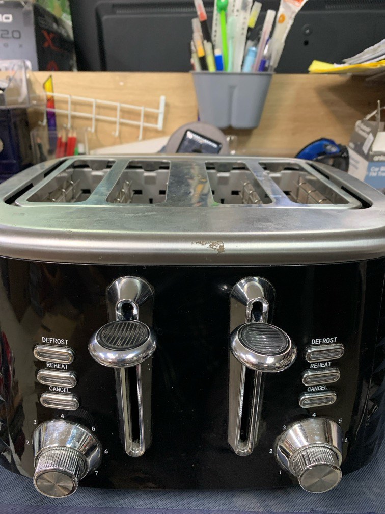 Anko 4 Slices Designer Toaster Classic Black, TV & Home Appliances ...