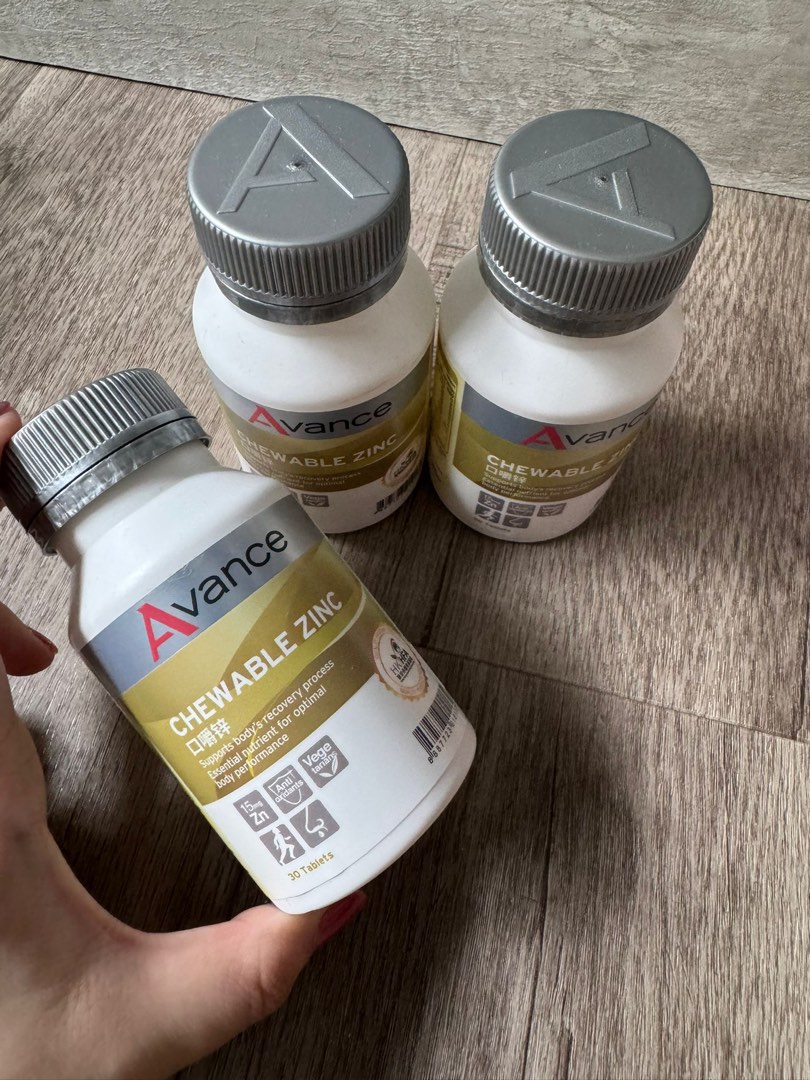 Avance Chewable Zinc Bottle 30 Tablets, Health & Nutrition, Health ...