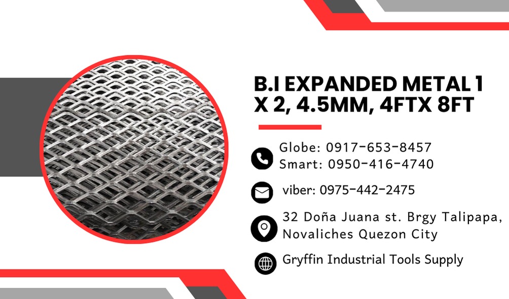 b.i expanded metal 1x2 hole , 4.5mm thickness , 4ft. X 8ft. Sheet ...