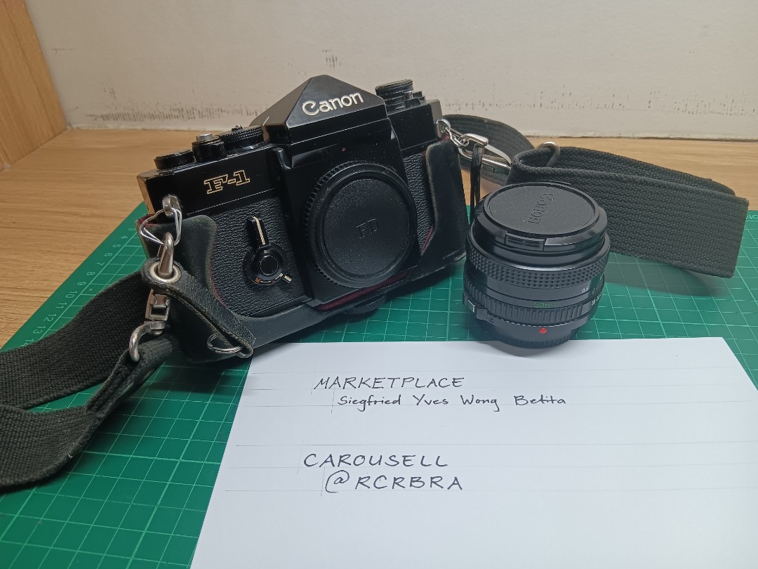 Canon F1 + Canon nFD 50mm f1.8, Photography, Cameras on Carousell