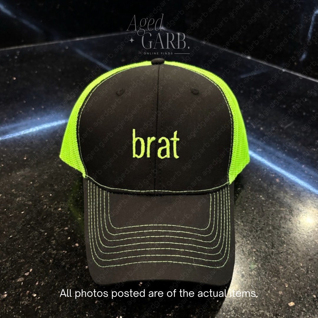 Charli XCX Brat Inspired Embroidered Trucker Cap, Women's Fashion ...