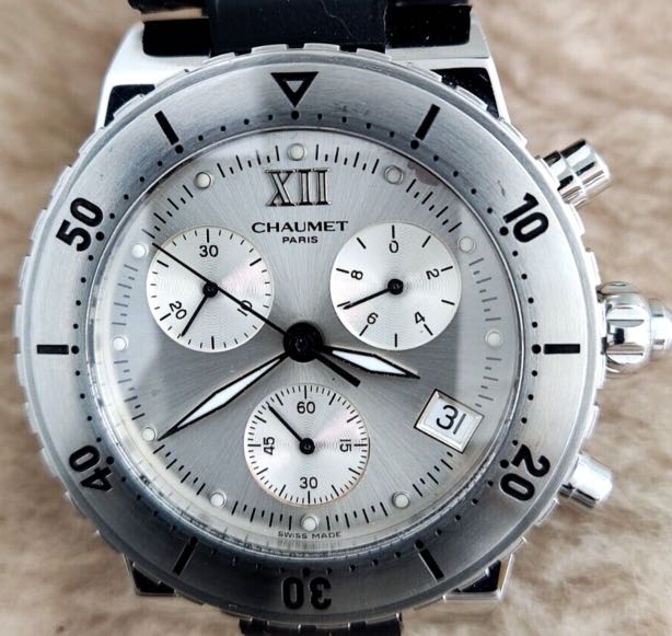 CHAUMET "CLASS ONE" 1/10th Chronograph Stainless Steel & Rubber 40mm ...