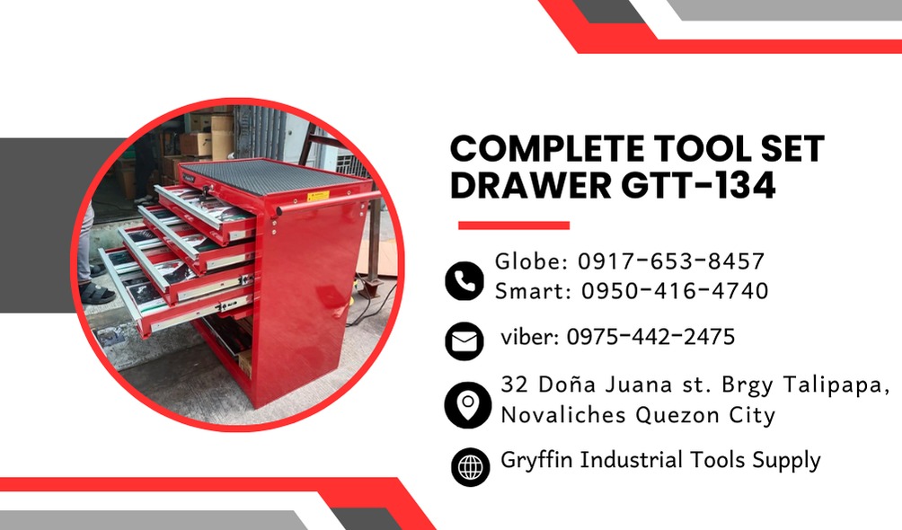 Complete Tool Set Drawer GTT-134, Commercial & Industrial, Industrial Equipment on Carousell