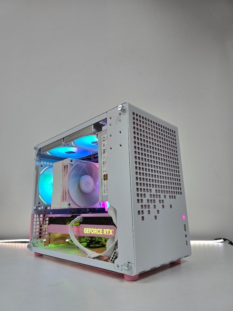 CUSTOM PINK/SMALL FORM FACTOR PC - RYZEN 5 7500F + RTX 4070 ...