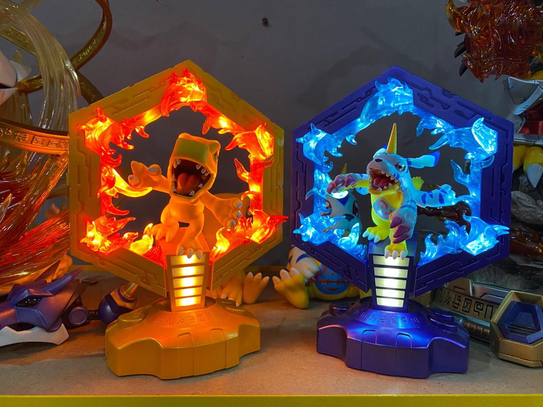 [Digimon] Night Light Digivice Figure Agumon & Gabumon, Hobbies & Toys ...