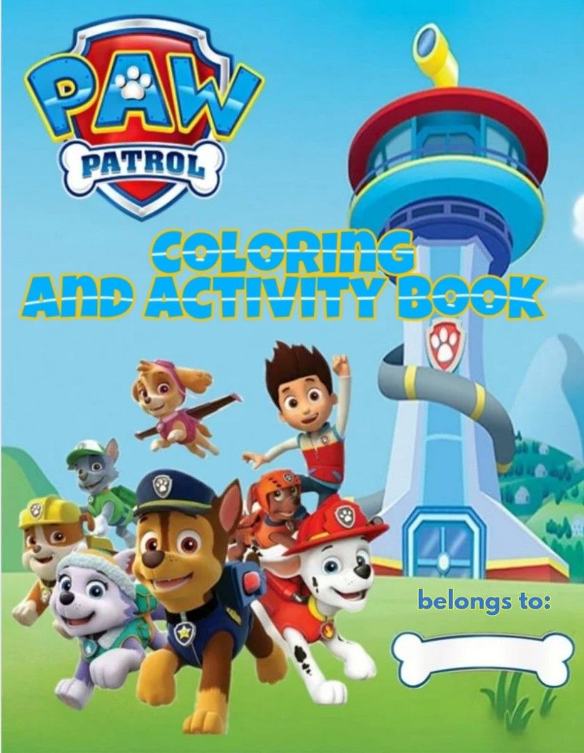 Digital Paw Patrol Coloring and Activity Book 45pages Ready To Print ...