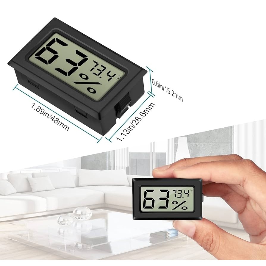 Digital Thermo Hygrometer LCD Display Panel Humidity Monitor Indicator ...