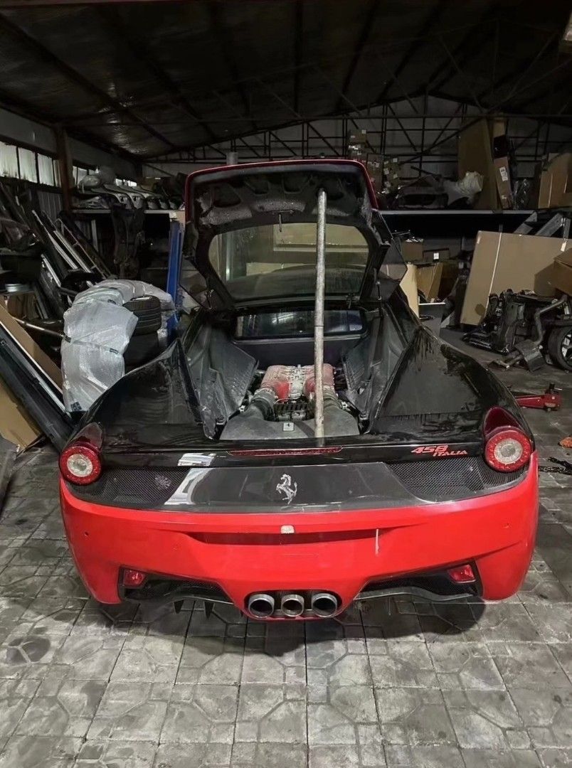 Ferrari 458 All car parts Head lamp tail light Bonnet left front fender ...