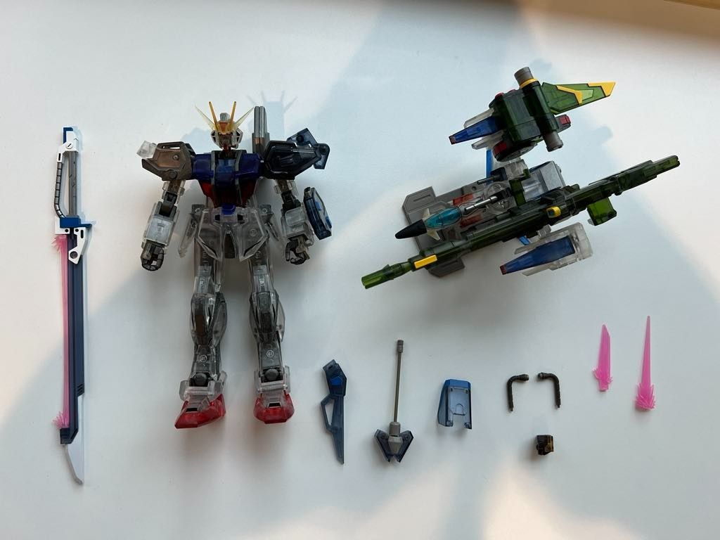 [Free Delivery] Bandai Chogokin Metal Strike Gundam Launcher Sword not perfect Clear Armor 1/100 ...