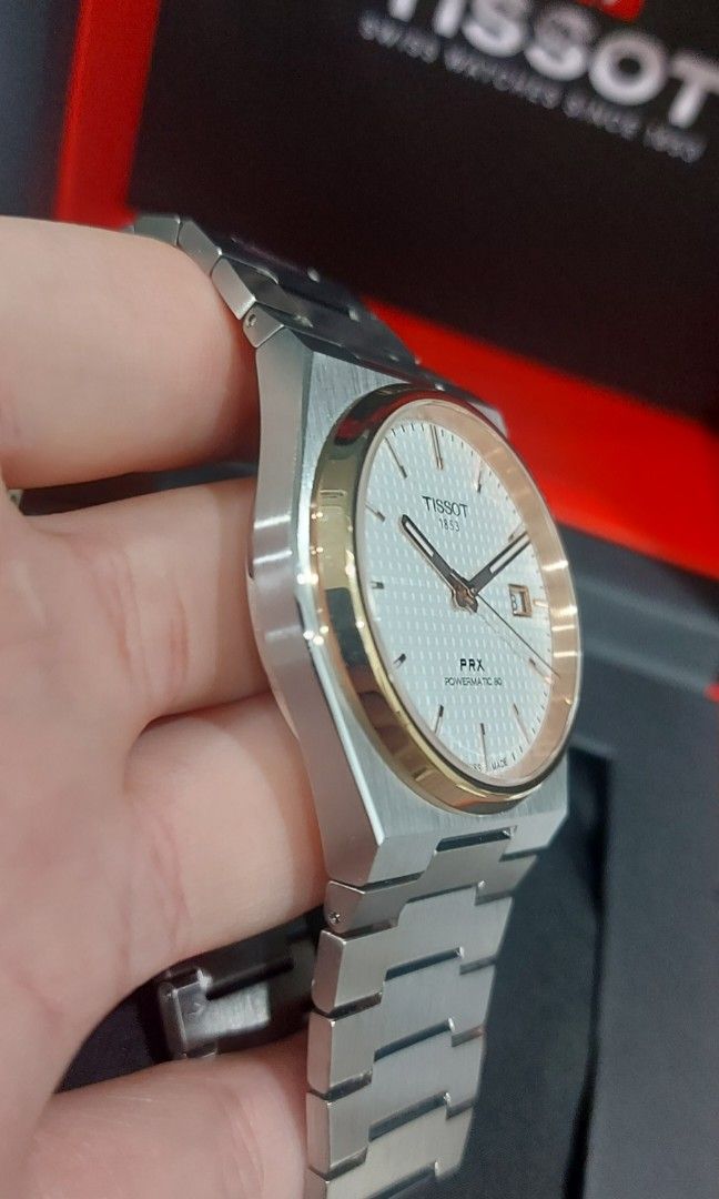 Full set BNIB Tissot PRX Powermatic 80 with spare strap, Men's Fashion ...