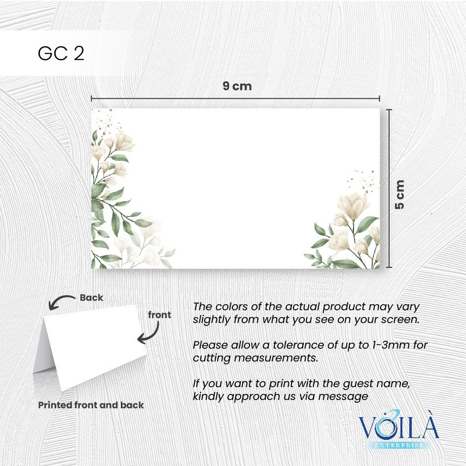 Greenery Design - Guest Name / Table Tent Card / Wedding Place Card ...