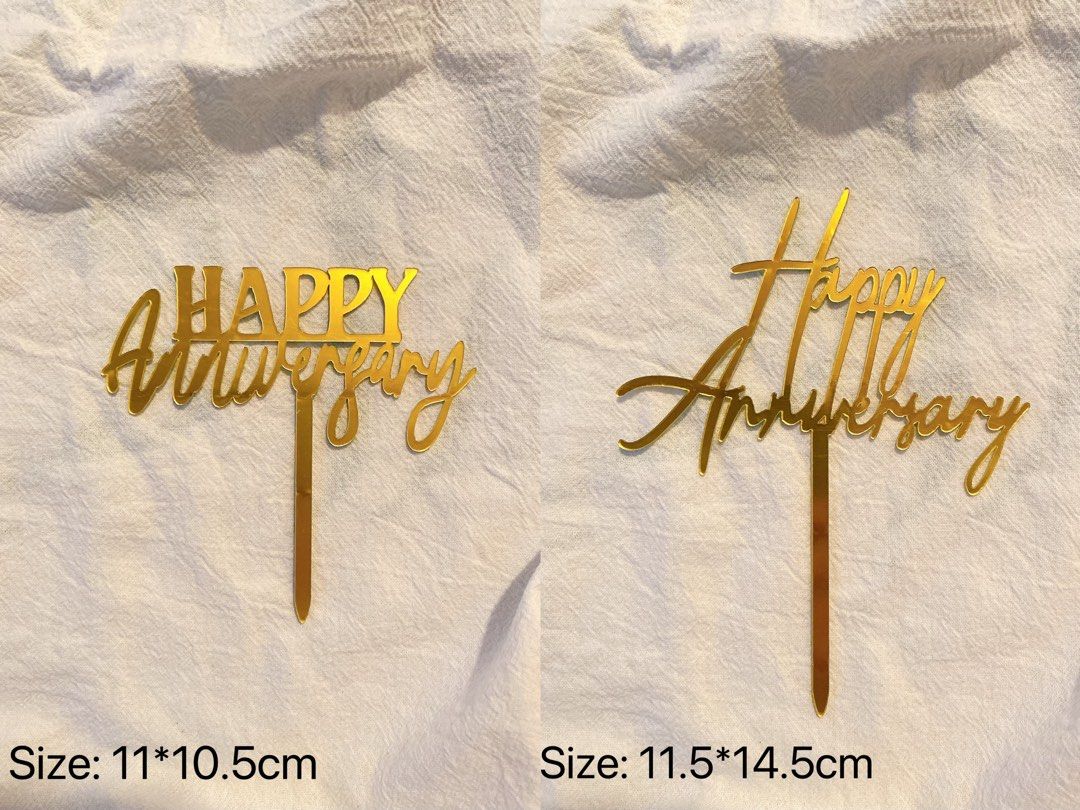 Happy anniversary cake topper, Hobbies & Toys, Stationery & Craft ...
