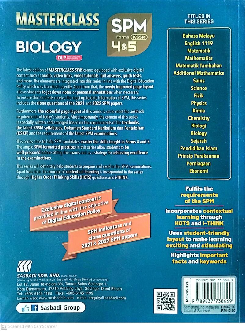 KSSM BIOLOGY SPM, Hobbies & Toys, Books & Magazines, Textbooks on Carousell