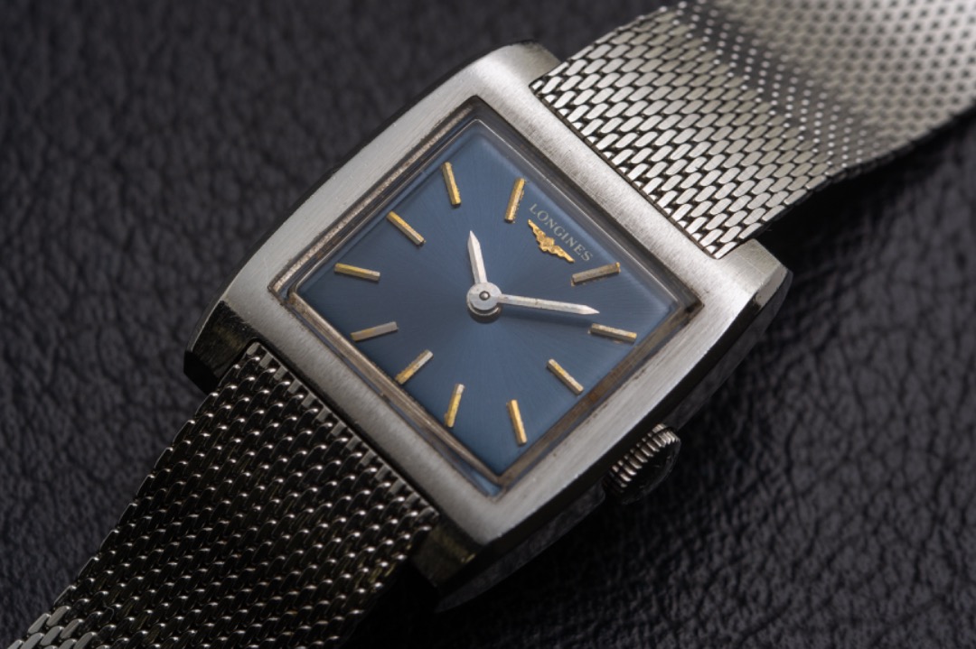 Longines Square Cushion Blue dial Ladies Ref. 7614-17 (Cal. 5601 ...