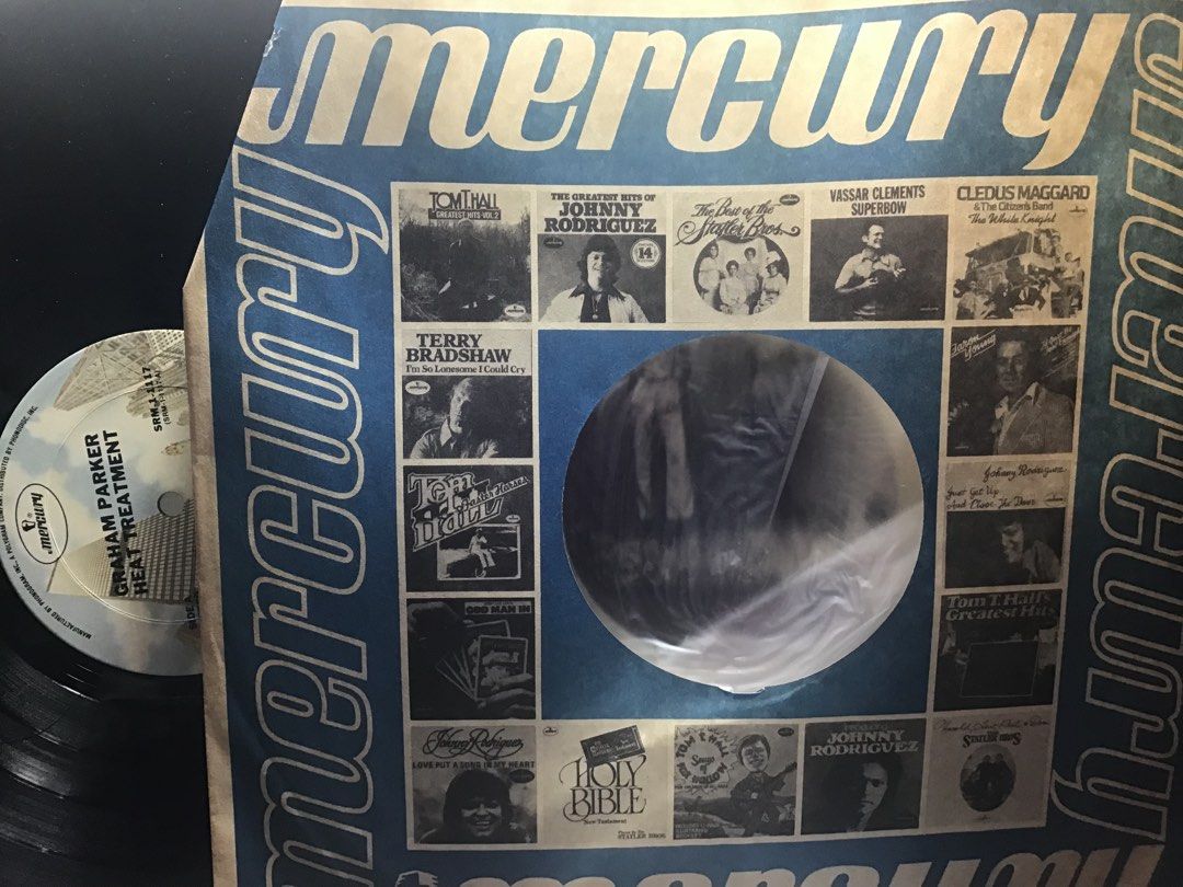 LP Graham Parker - Heat Treatment OOP VINYL RECORD Anubis Piring Hitam ...