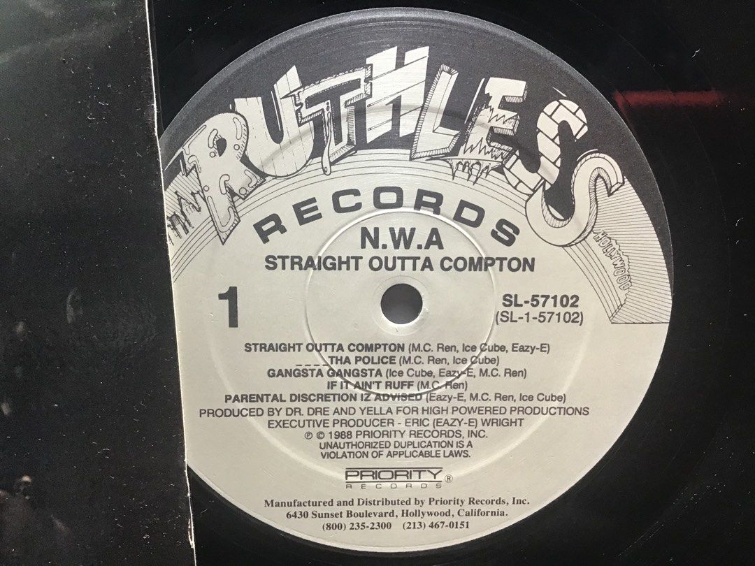 LP NWA N.W.A. (Dr Dre Eazy E ICe Cube) - Straight Outta Compton OOP ...