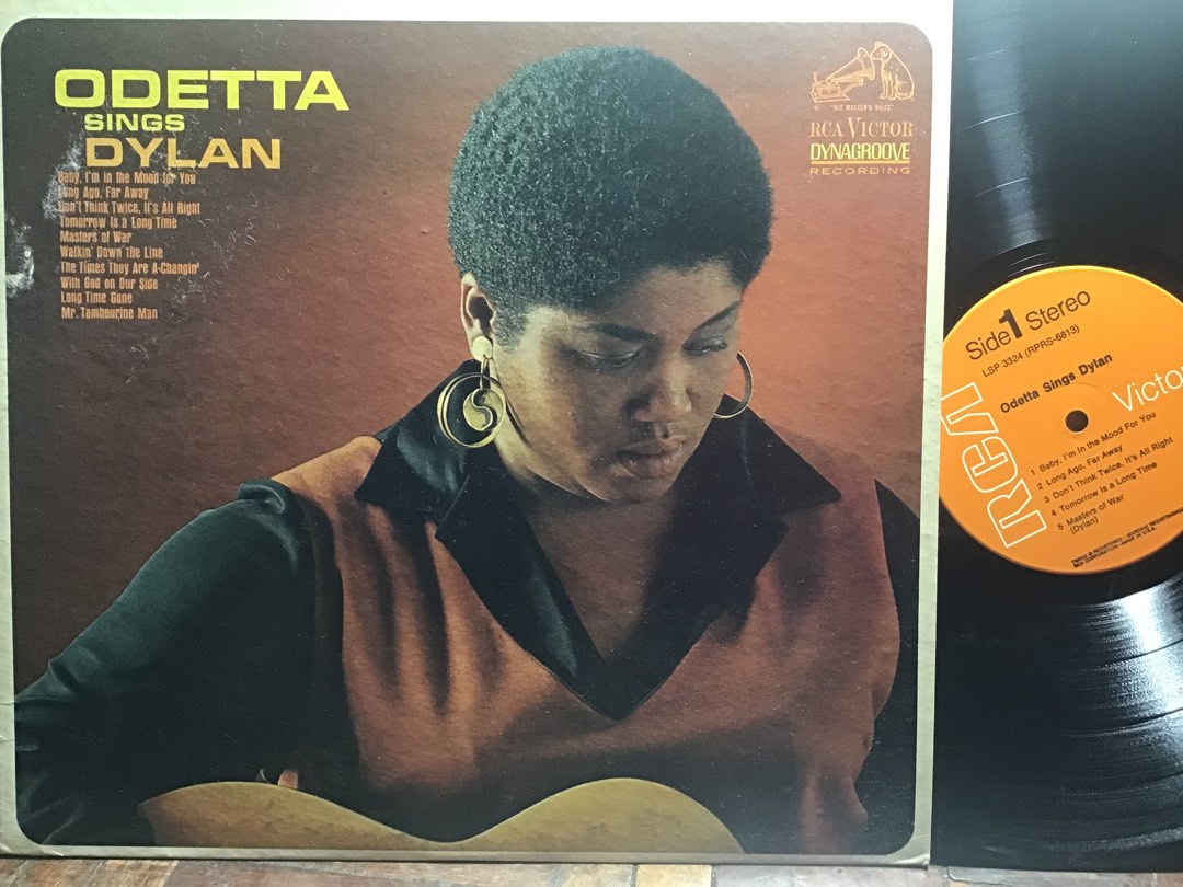 LP Odetta Sings Bob Dylan OOP USA VINYL RECORD Anubis Piring Hitam Folk ...