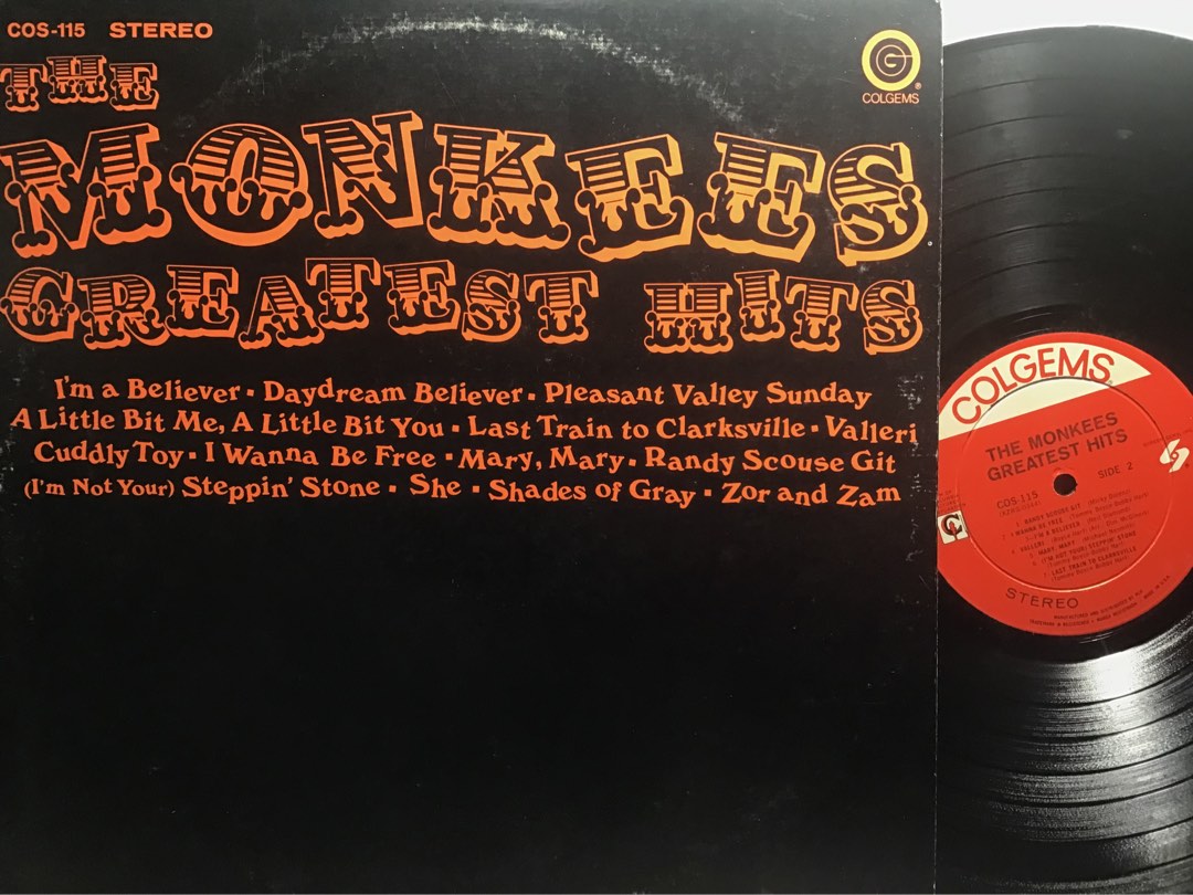 LP The Monkees - Greatest Hits OOP VINYL RECORD Anubis Piring Hitam 60s ...