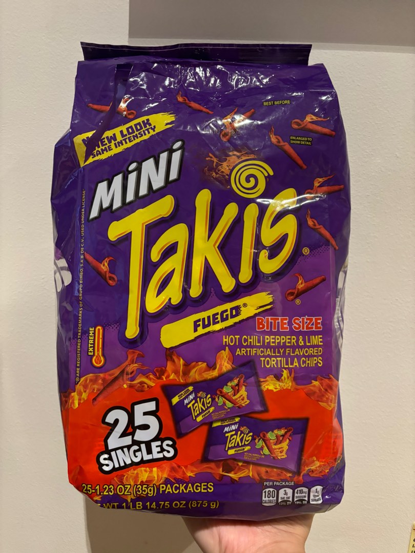 Takis Fuego 1.23 OZ (35g) per pack, Food & Drinks, Other Food & Drinks ...