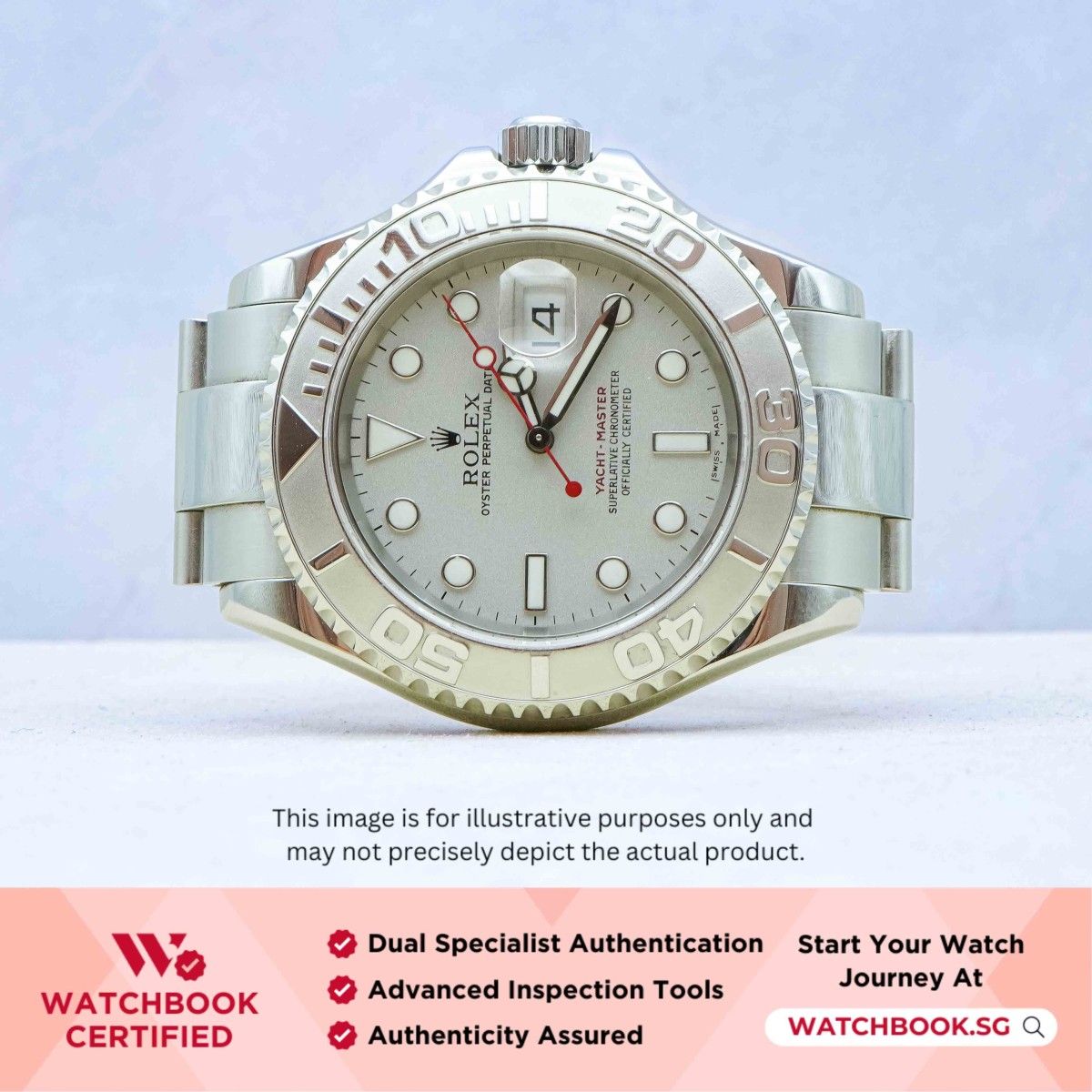 Mint Aug 2004 Rolex Yacht Master Oyster 16622 Silver Dial BW20113 ...