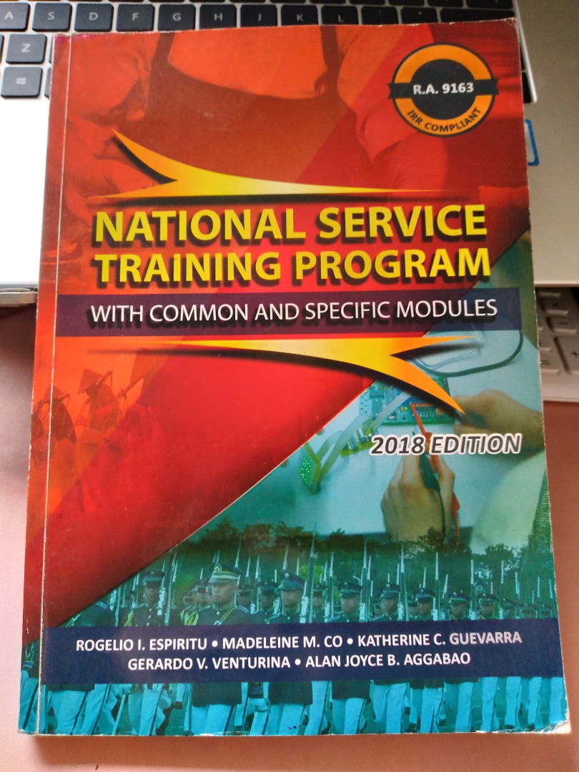 National Service Training Program with Common and Specific Modules 2018 ...