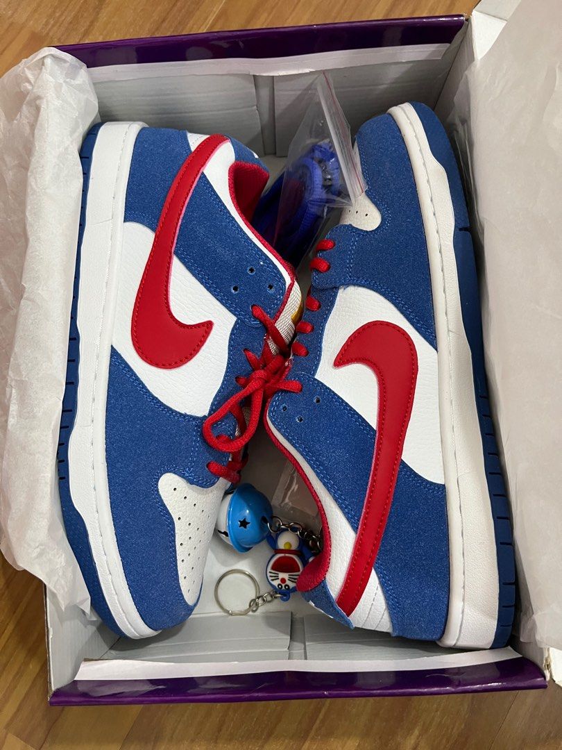 Nike Dunk Low Doraemon, Men's Fashion, Footwear, Sneakers on Carousell