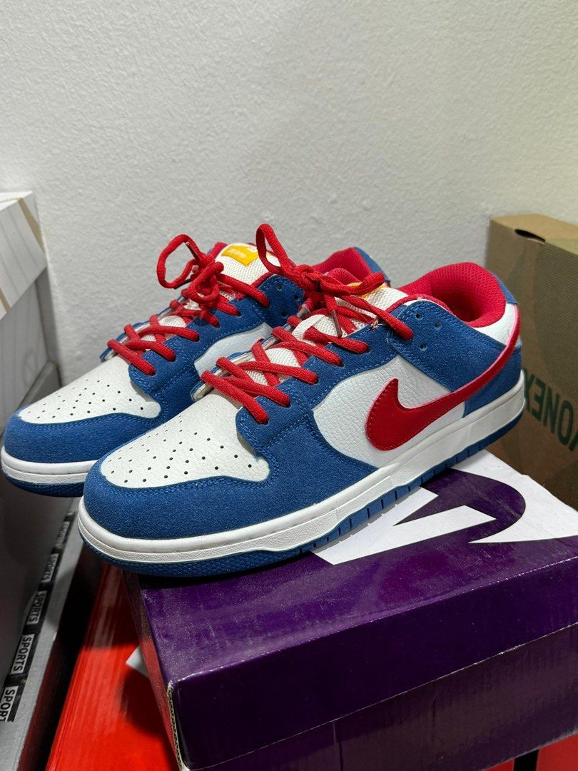 Nike Dunk Low Doraemon, Men's Fashion, Footwear, Sneakers on Carousell