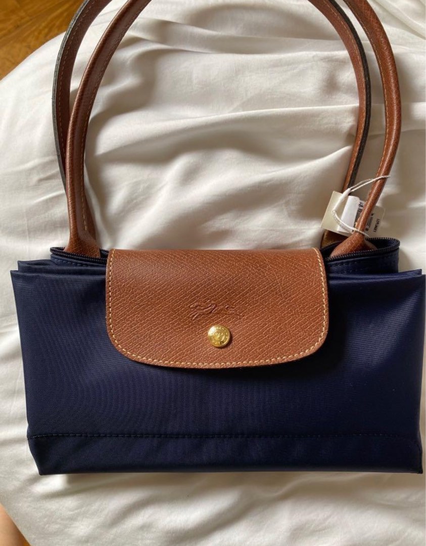 ORIGINAL LE PLIAGE LONGCHAMP - Navy LARGE long handle TOTE BAG, Luxury ...
