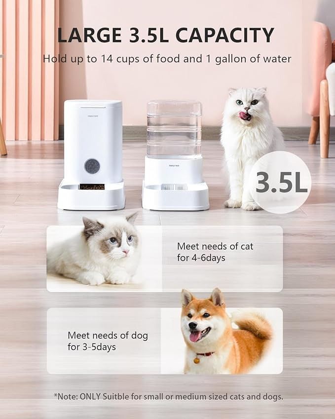 PAWGETHER 2 Pack Gravity Cat Feeder and Water Dispenser, Pet Supplies ...