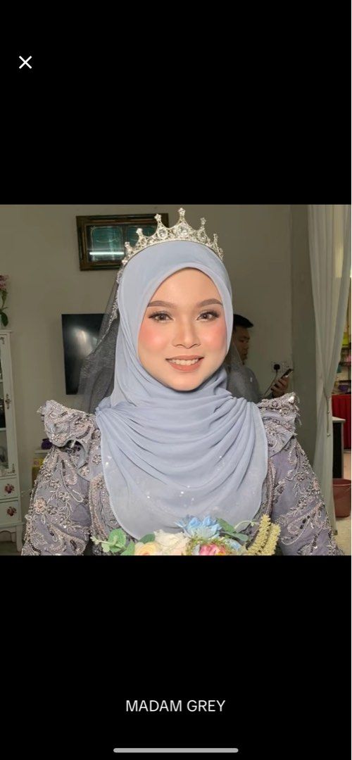 Pizzascarf Bawal Princess Madam Grey , Women's Fashion, Muslimah Fashion, Hijabs on Carousell
